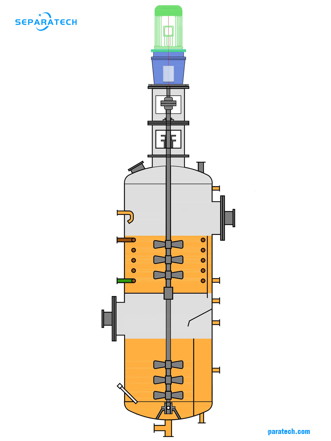High-efficiency bleaching reactor for edible oil refining